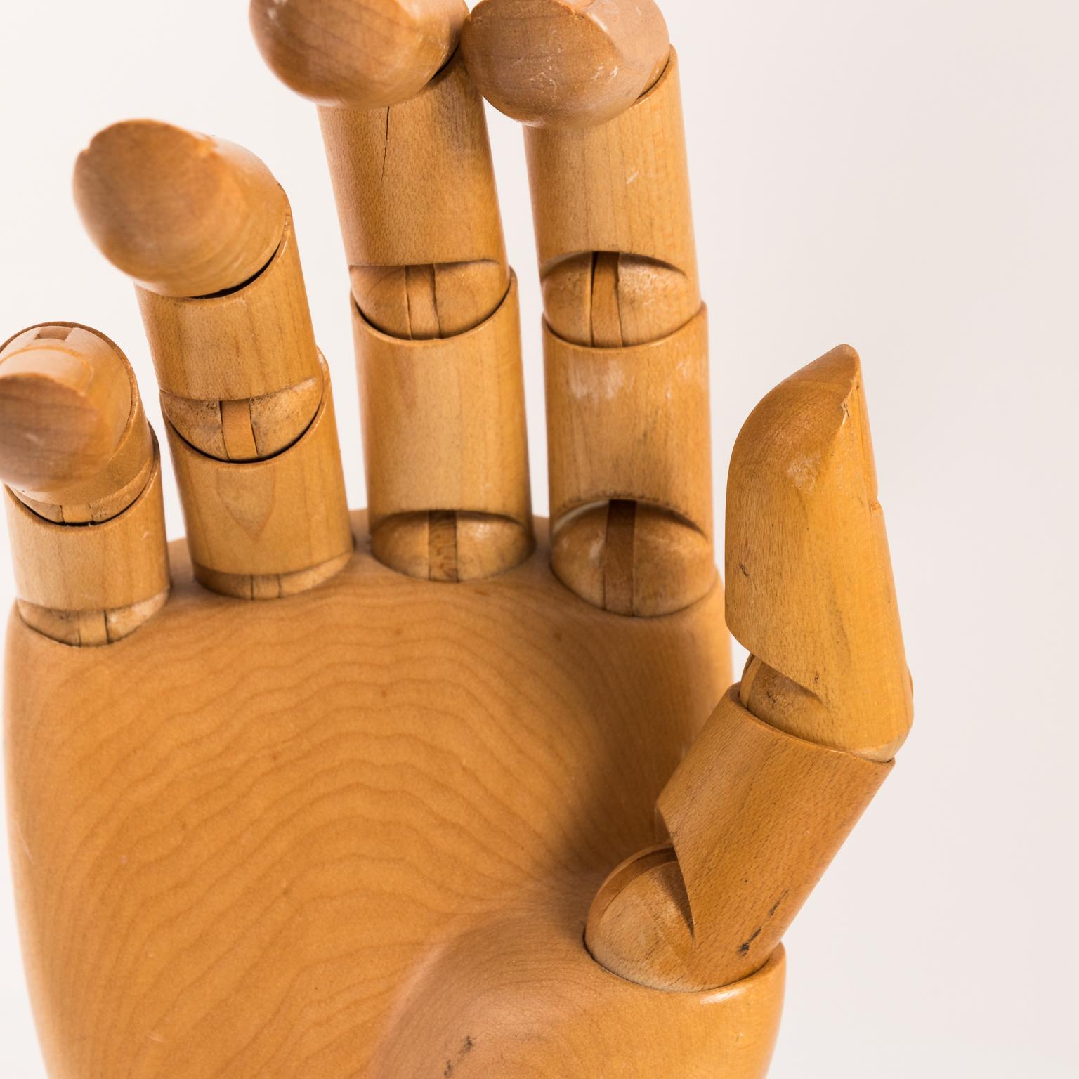 Vintage Articulated Wood Hands at 1stDibs | articulated wooden hand ...