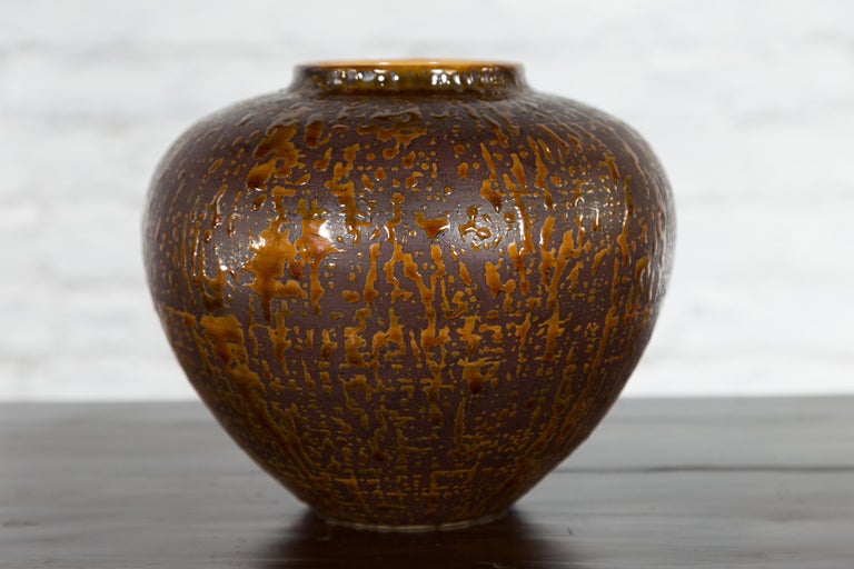 Vintage Artisan Prem Collection Two-Toned Ceramic Jar with Caramel ...