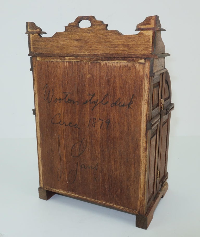 Vintage Artist Made Miniature Victorian Wooton Desk at 1stDibs