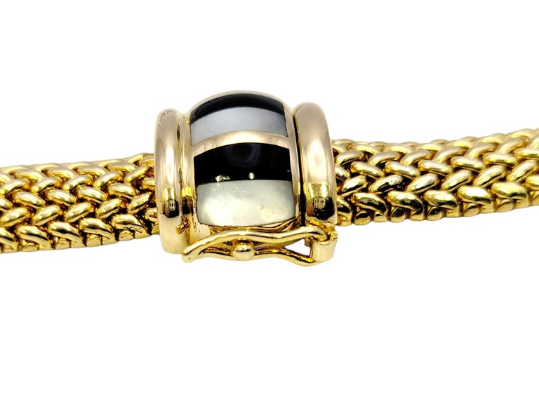 Vintage Asch Grossbardt Mosaic Gemstone and Diamond Inlay Gold Collar ...