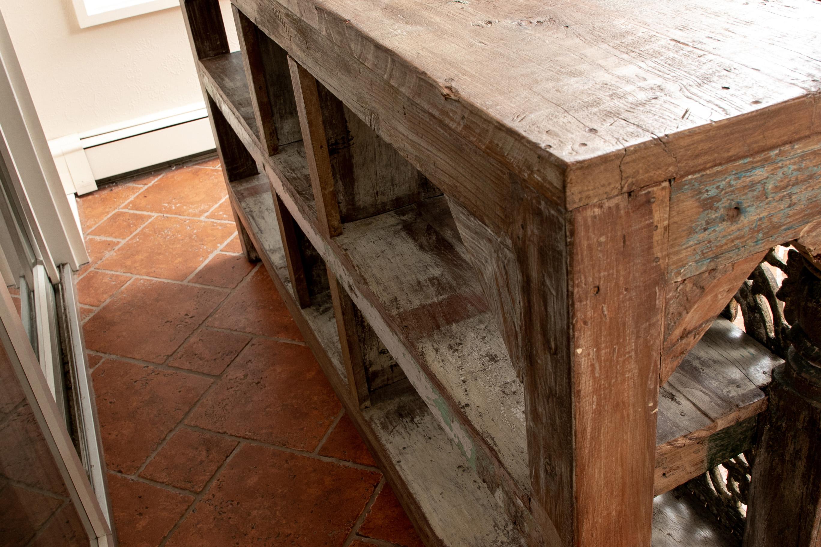 Vintage Asian Carved Bar or Counter with Inset Iron Panels at 1stDibs ...