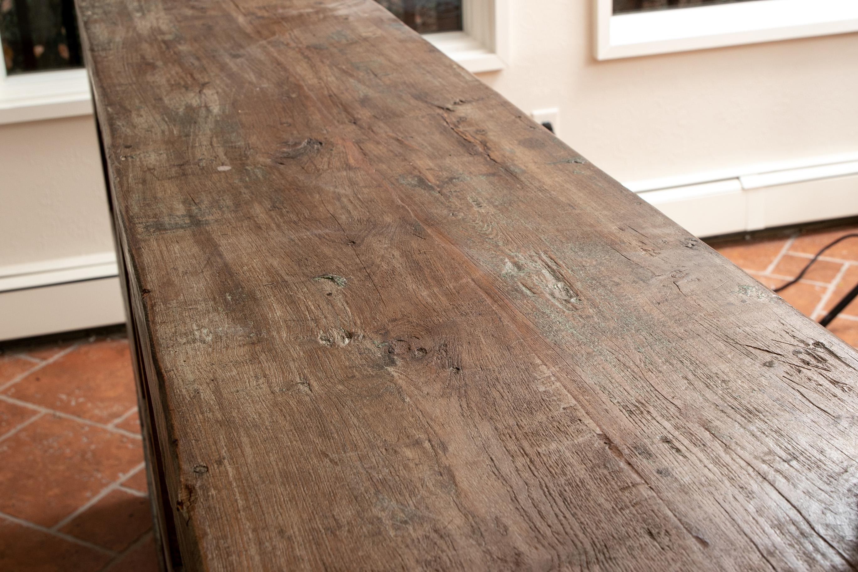 Vintage Asian Carved Bar or Counter with Inset Iron Panels at 1stDibs ...