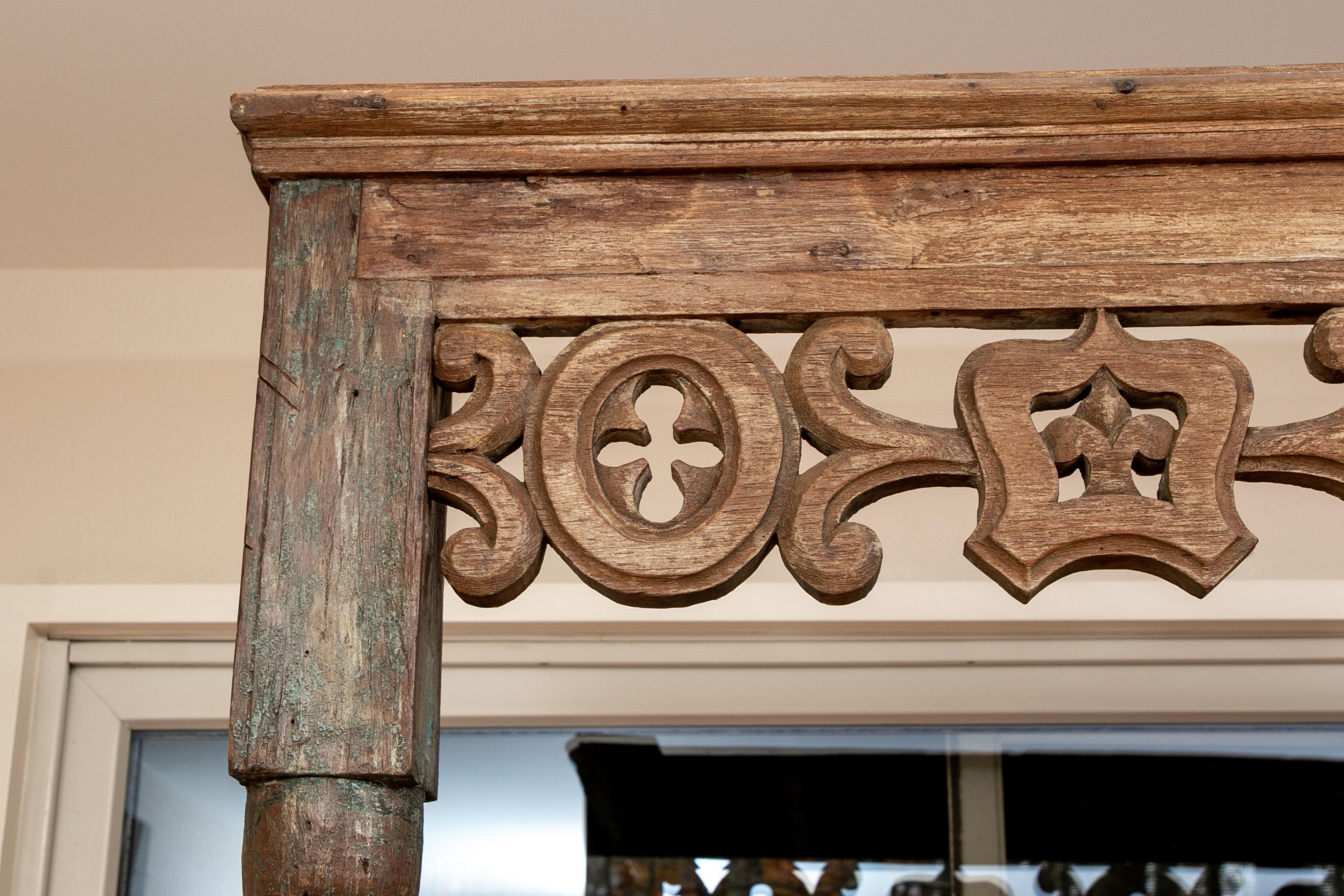 Vintage Asian Carved Bar or Counter with Inset Iron Panels at 1stDibs ...