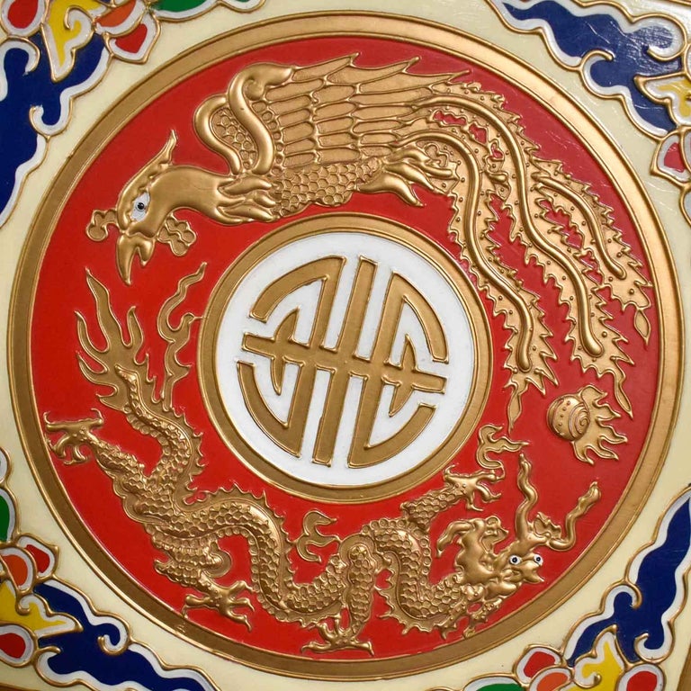 Vintage Asian Drop Ceiling Panels Hand Painted Embossed, Set of 18 For ...