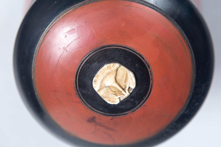 Vintage Asian Lacquerware Storage Jar, 20th Century at 1stDibs