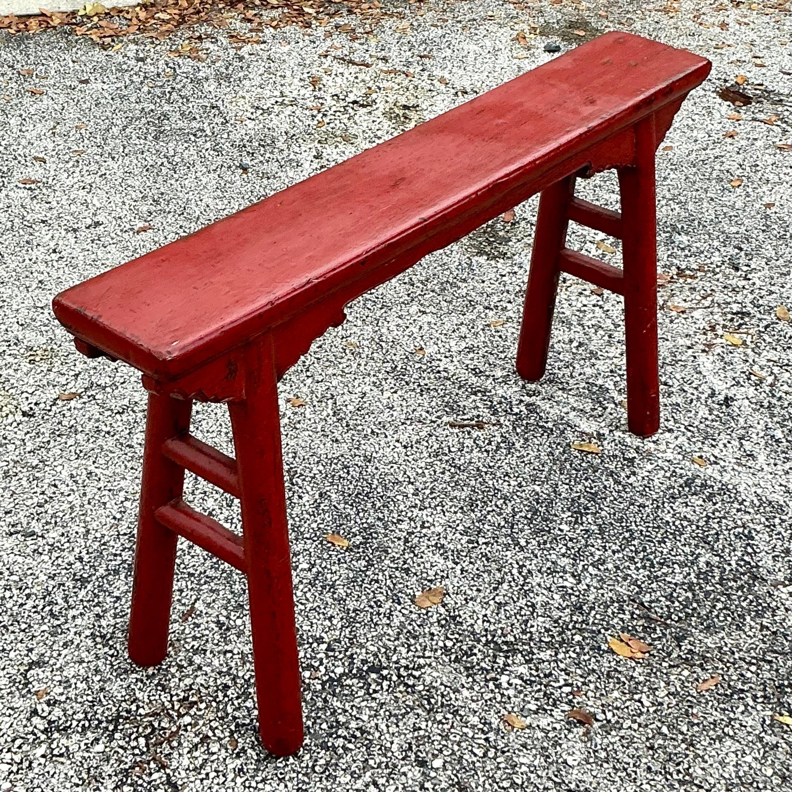 Vintage Asian Reclaimed Wood Altar Bench For Sale at 1stDibs