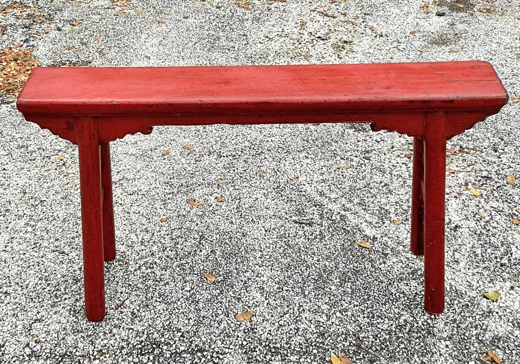 Vintage Asian Reclaimed Wood Altar Bench For Sale at 1stDibs