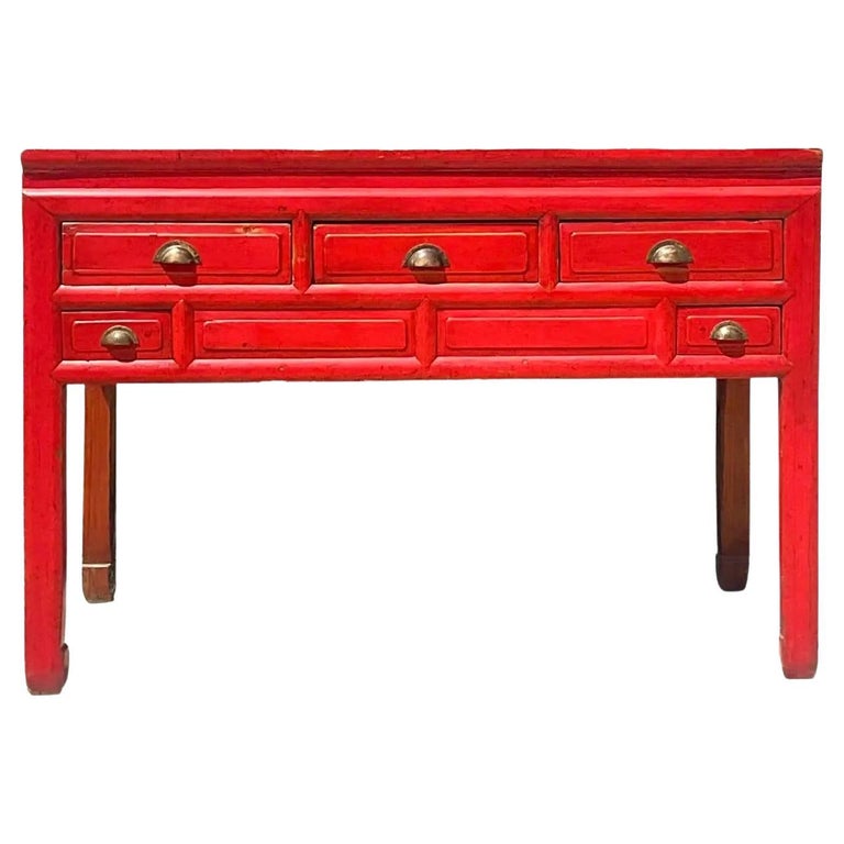 Vintage Asian Reclaimed Wood Lowboy For Sale at 1stDibs
