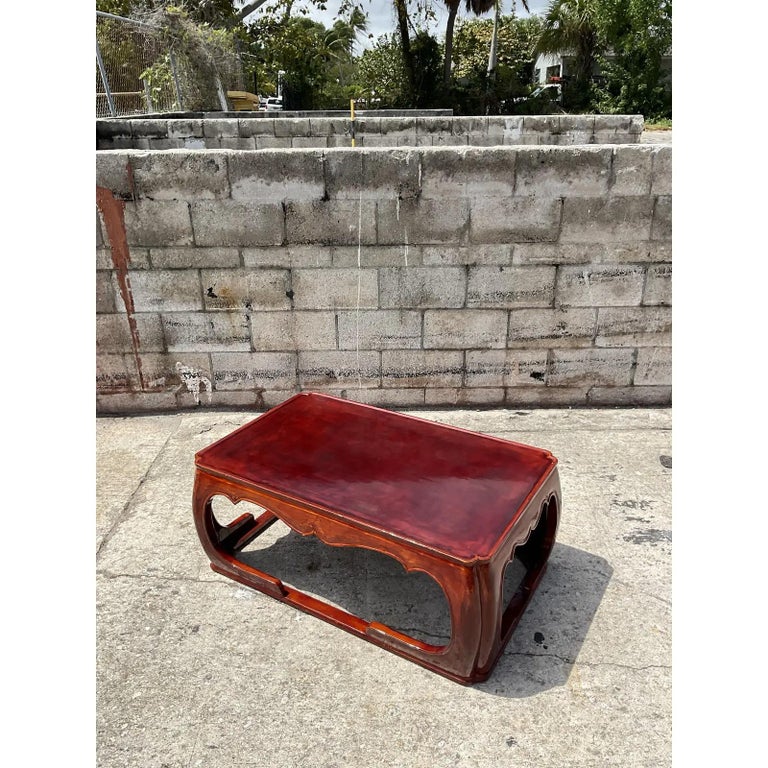 Vintage Asian Signed Rae Kasian Lacquered Ming Coffee Table For Sale at ...