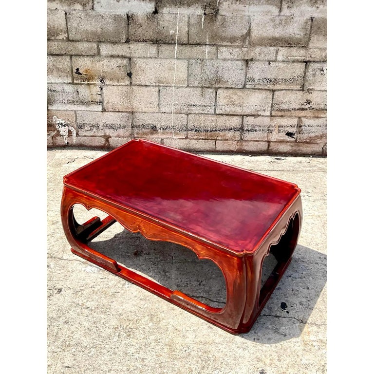 Vintage Asian Signed Rae Kasian Lacquered Ming Coffee Table For Sale at ...