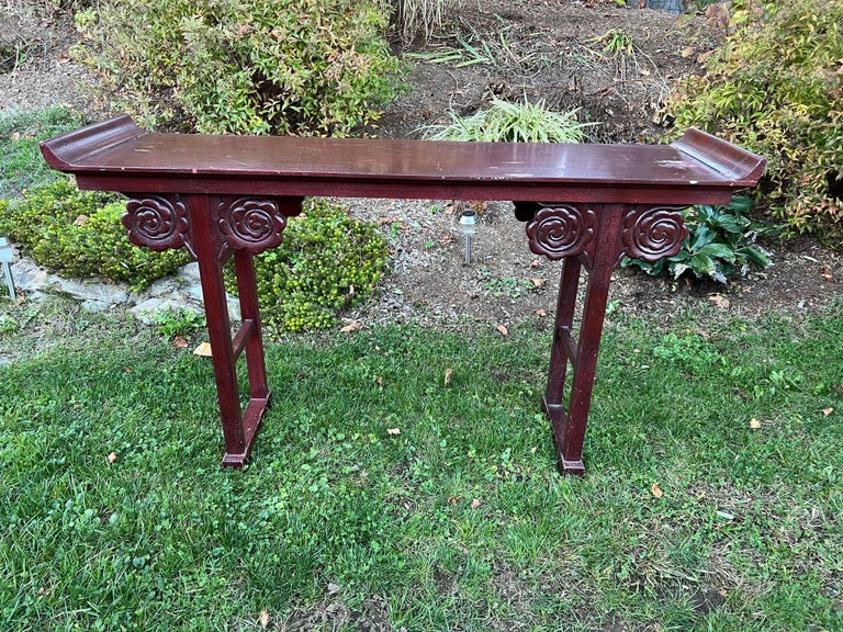 Vintage Asian Style Console Table at 1stDibs