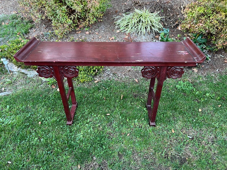 Vintage Asian Style Console Table at 1stDibs