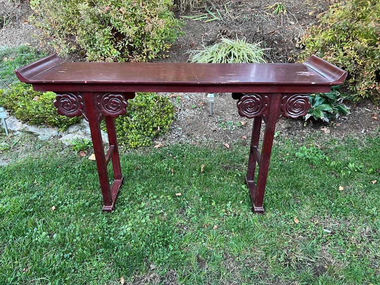 Vintage Asian Style Console Table at 1stDibs