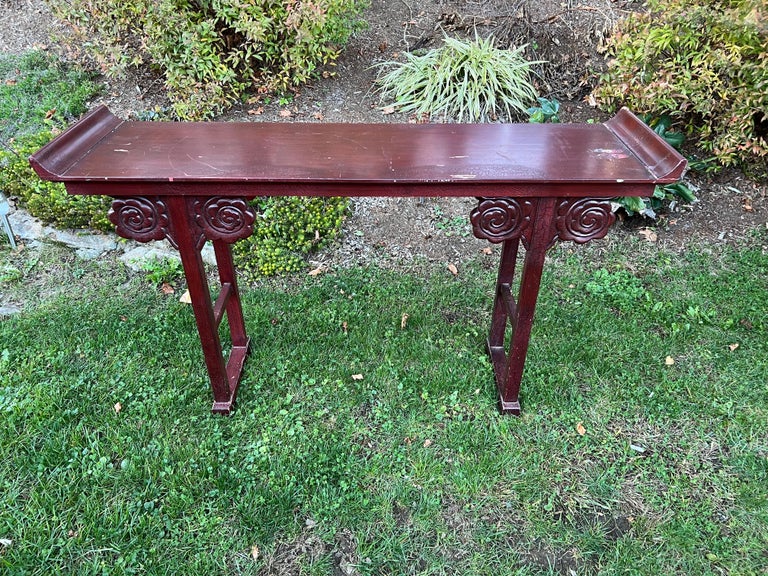 Vintage Asian Style Console Table at 1stDibs