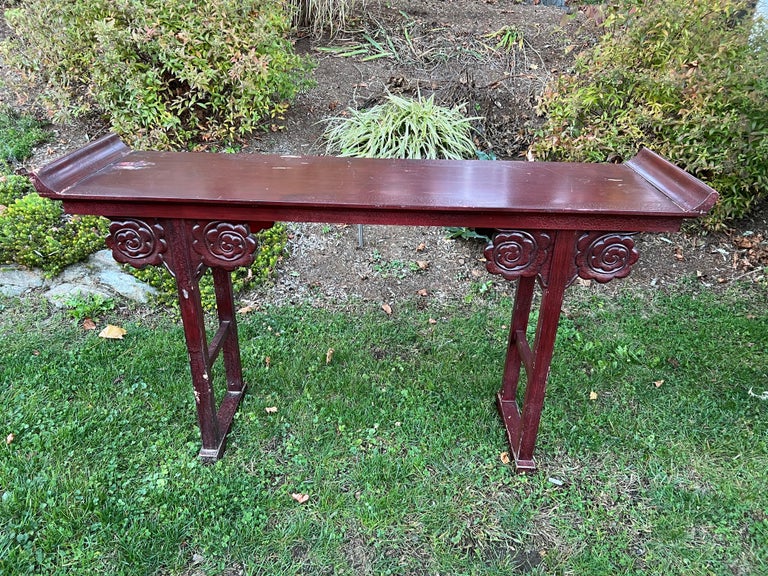 Vintage Asian Style Console Table at 1stDibs