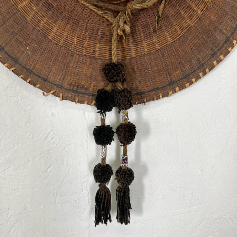 Vintage Asian Traditional Woven Douli Hat Conical Sun Shade Rain Guard ...