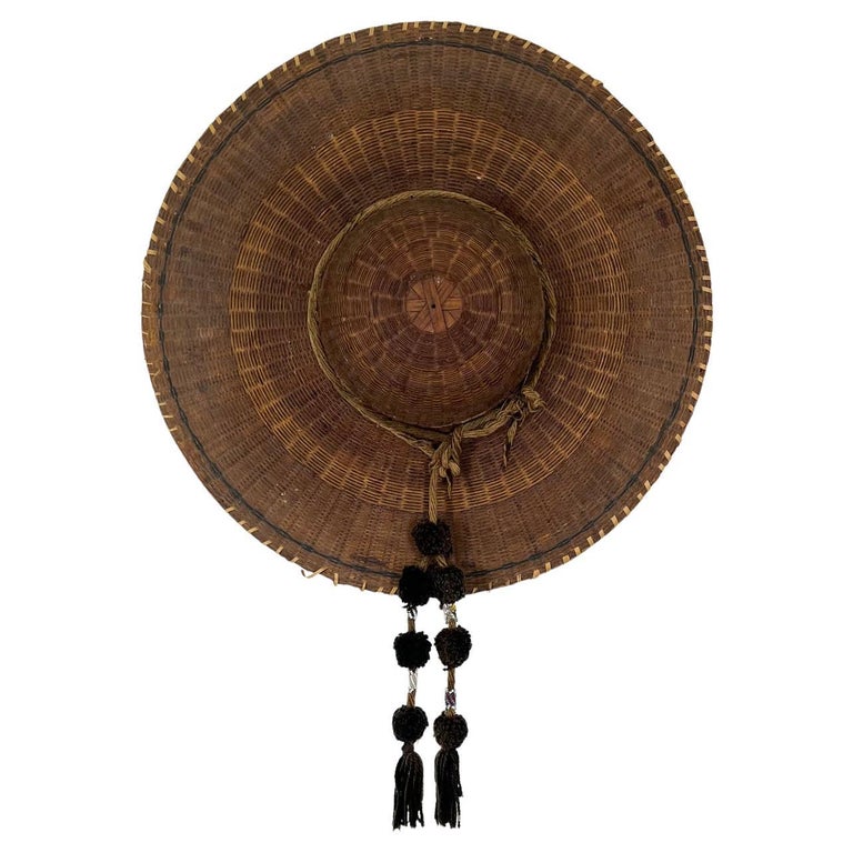 Vintage Asian Traditional Woven Douli Hat Conical Sun Shade Rain Guard ...