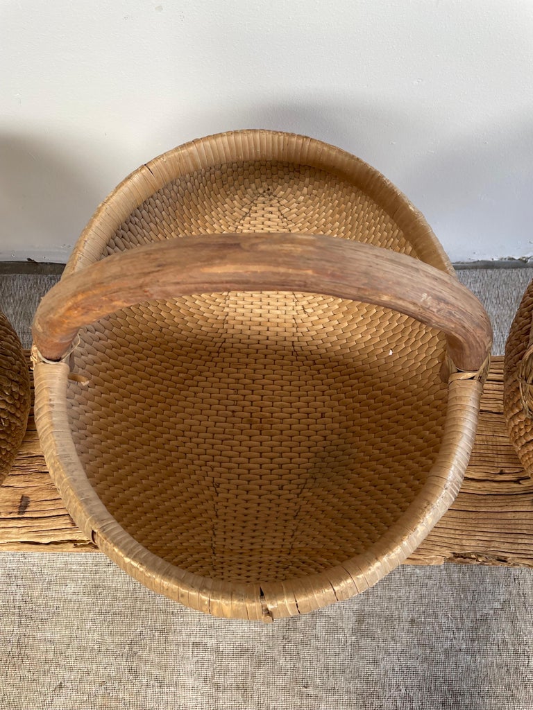 Vintage Asian Woven Baskets For Sale at 1stDibs