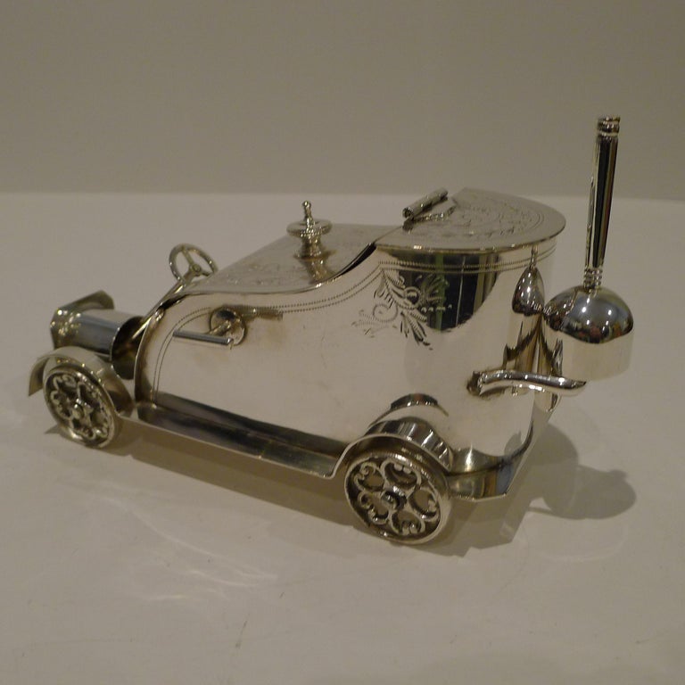 Vintage Asprey Silver Plated Car Tea Caddy, C.1950 For Sale at 1stDibs