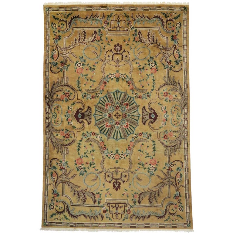 Vintage Aubusson Style Palace Size Rug with Louis XVI Style at 1stDibs
