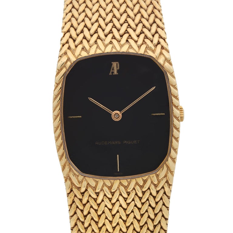 Vintage Audemars Piguet Cobra 18k Jaune Cadran Noir Montre Hommes ...