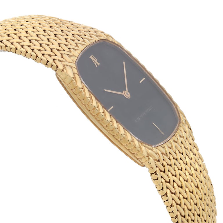 Vintage Audemars Piguet Cobra 18k Yellow Black Dial Mens Hand Wind ...