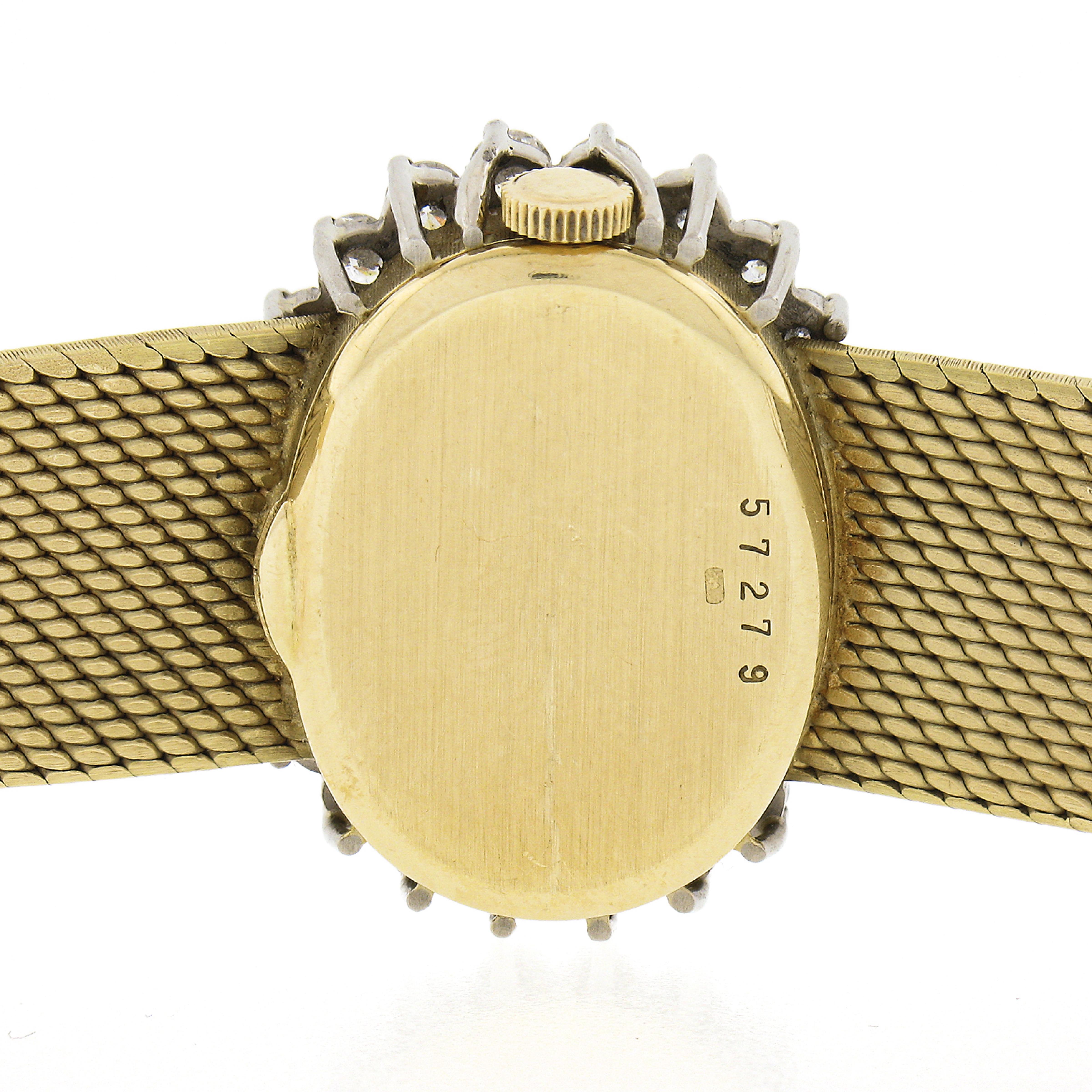 Vintage Audemars Piguet Tigers Eye 2ctw Diamond Bezel Oval 18k Gold ...
