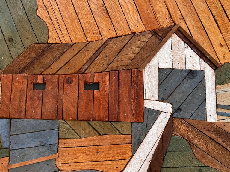 Vintage Austin Prods Theodore Degroot Lath Folk Wall Art Signed by the ...