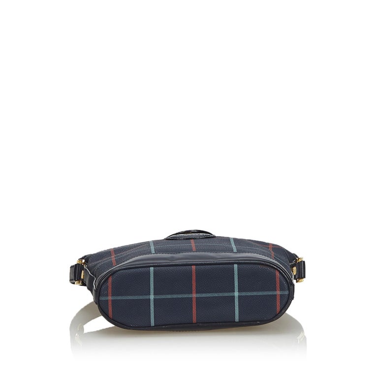 Vintage Authentic Burberry Blue Plaid Crossbody Bag United Kingdom ...
