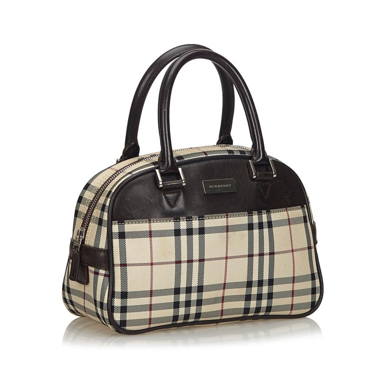 Vintage Authentic Burberry Brown House Check Handbag United Kingdom ...
