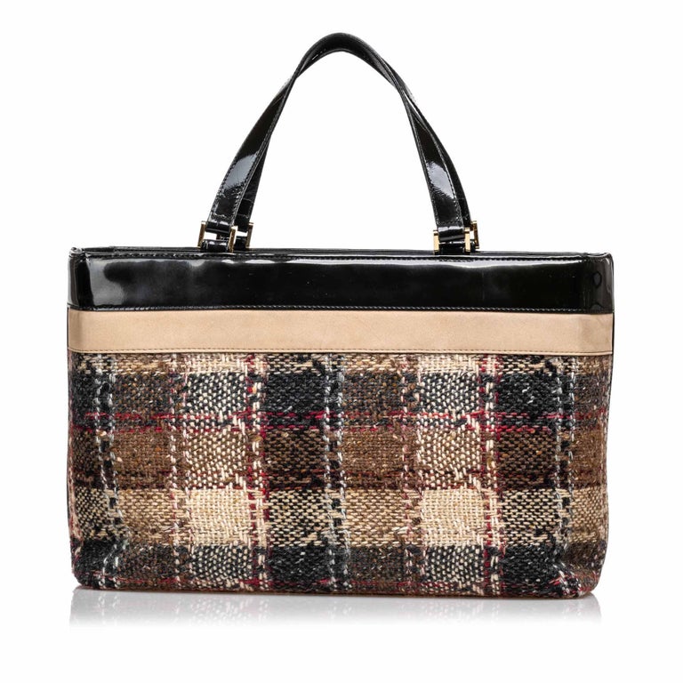 Vintage Authentic Burberry House Check Tote Bag United Kingdom w Dust ...