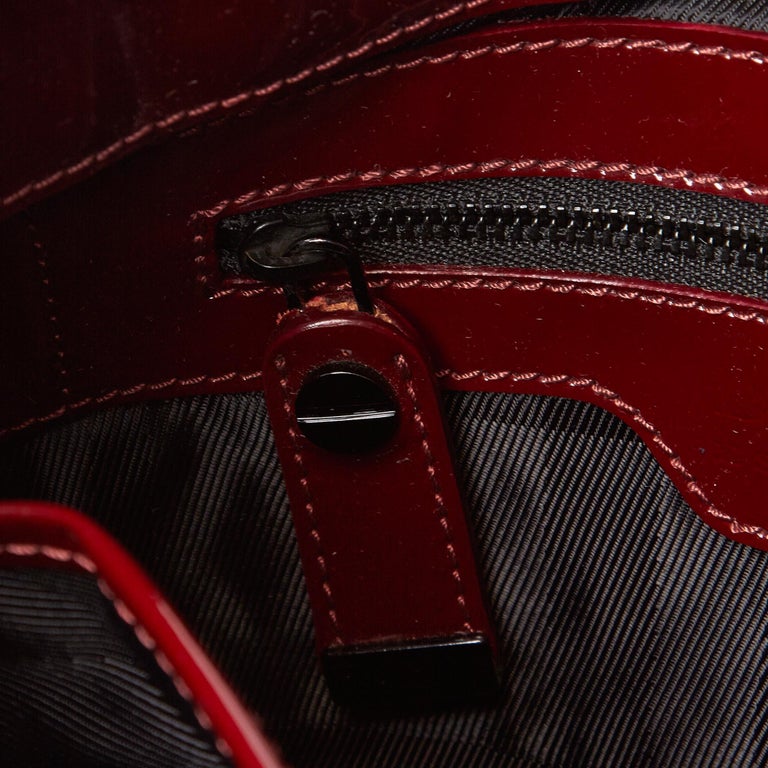 Vintage Authentic Burberry Red Studded Handbag UNITED KINGDOM MEDIUM ...