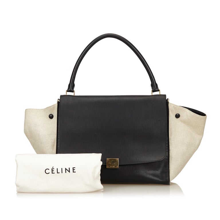 Vintage Authentic Celine Black Trapeze Bag Italy w Dust Bag MEDIUM For ...