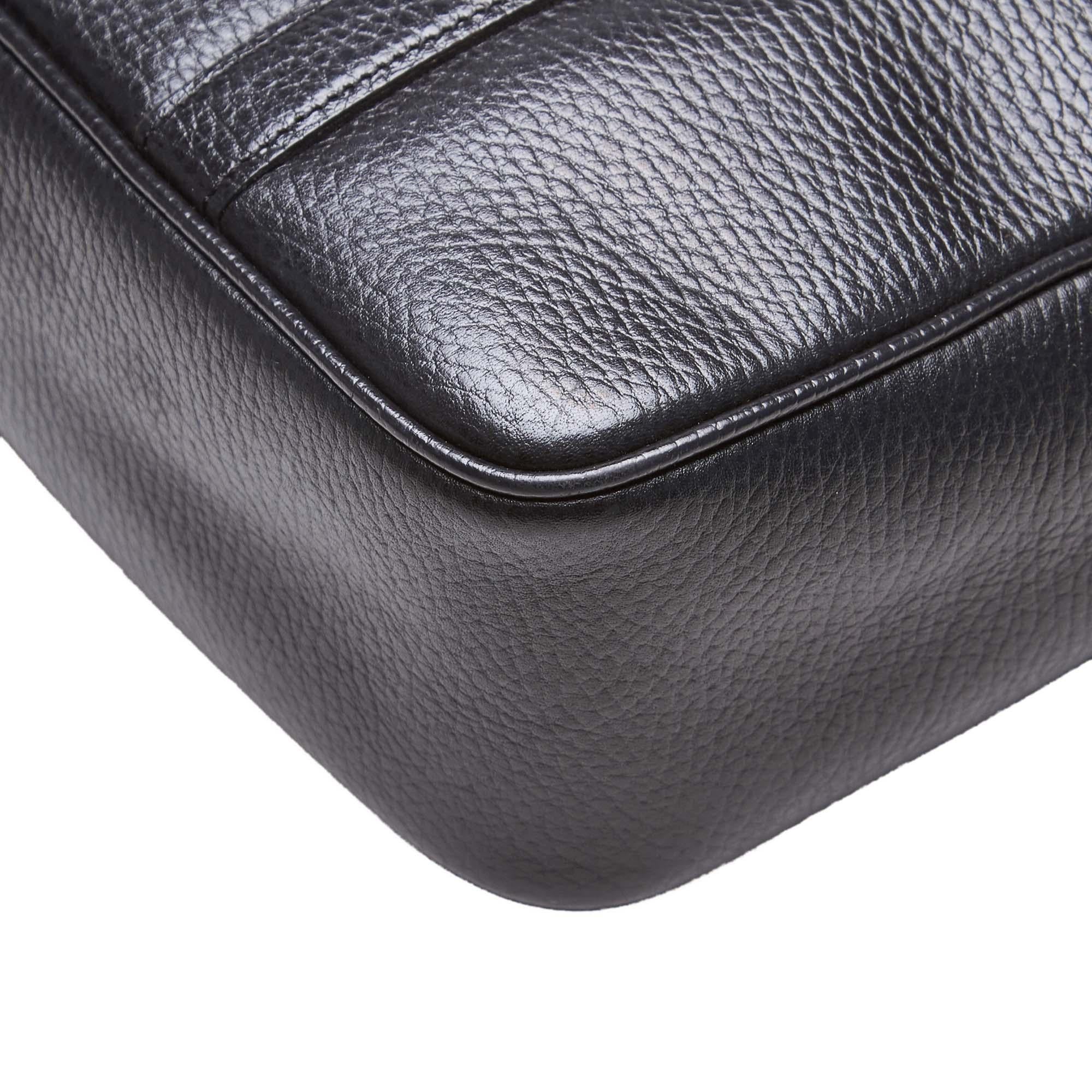 Vintage Authentic Dior Black Leather Handbag France MEDIUM at 1stDibs