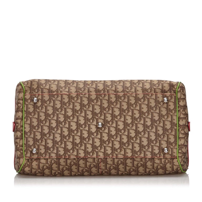 Vintage Authentic Dior Brown Dior Oblique Rasta Handbag ITALY w LARGE ...