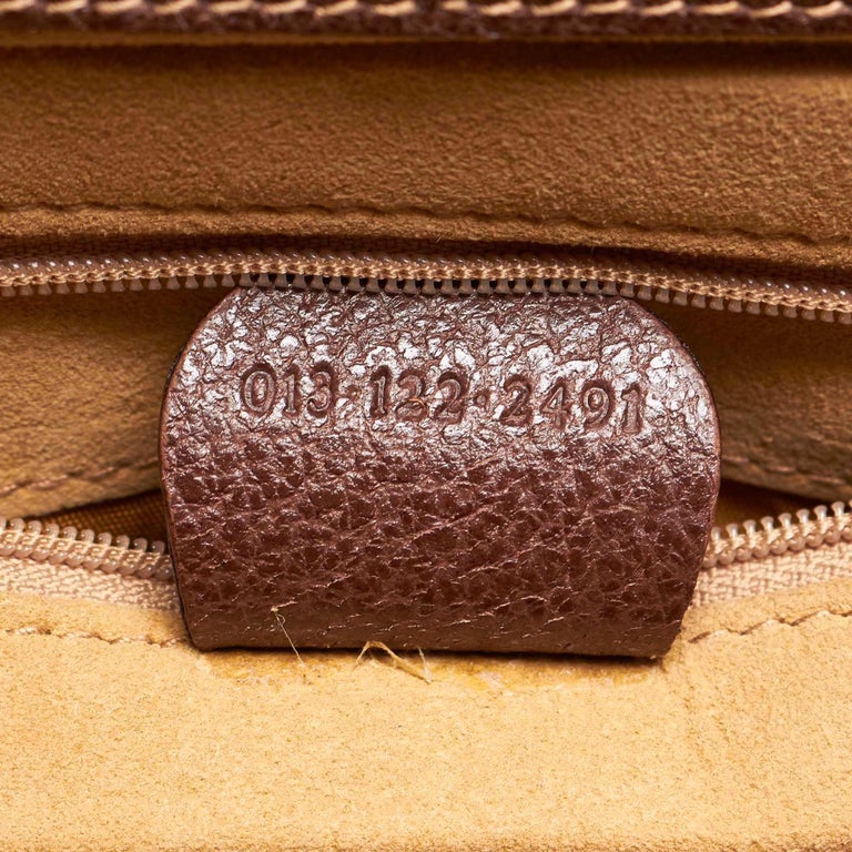 Vintage Authentic Gucci Leather Bamboo Vanity Bag ITALY w Dust Bag ...