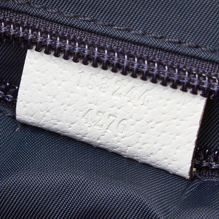 Vintage Authentic Gucci White PVC Plastic Guccissima Crossbody Bag ...