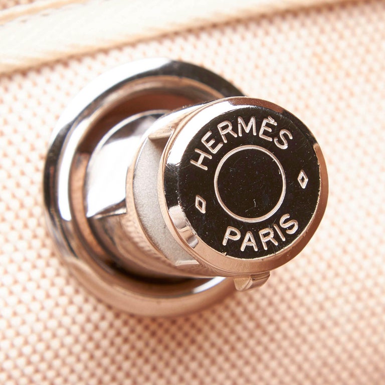 Vintage Authentic Hermes Herbag MM Handbag w Padlock Key Padlock Key ...