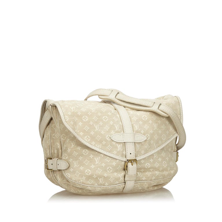 Vintage Authentic Louis Vuitton Brown Monogram Mini Lin Saumur France ...