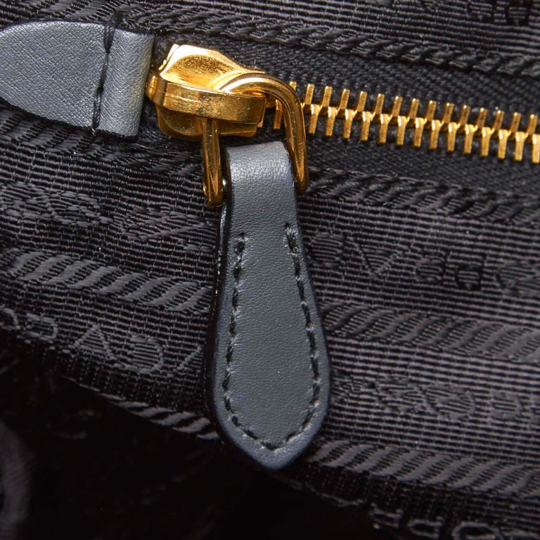 Vintage Authentic Prada Black Nylon Fabric Quilted Handbag Italy LARGE ...