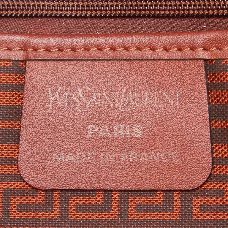 Vintage Authentic YSL Black Canvas Fabric Crossbody Bag France MEDIUM ...