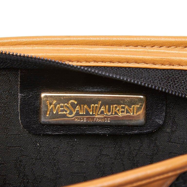 Vintage Authentic YSL Black PVC Plastic Printed Crossbody Bag France vintage-authentic-ysl-black-pvc-plastic-printed-crossbody-bag-france