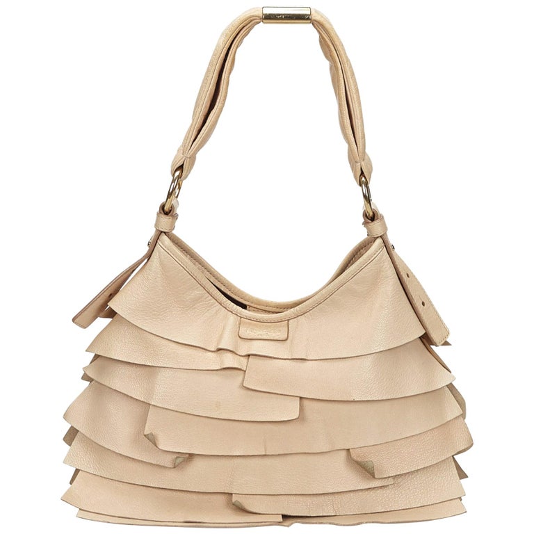 Vintage Authentic YSL Leather Saint Tropez Shoulder Bag w Authenticity ...