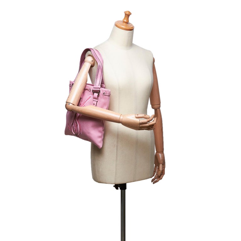 Vintage Authentic YSL Pink Canvas Fabric Kahala Tote Bag France LARGE ...