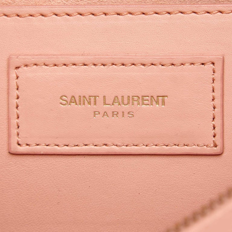 Vintage Authentic YSL Pink Leather Classic Baby Duffle Bag FRANCE w ...
