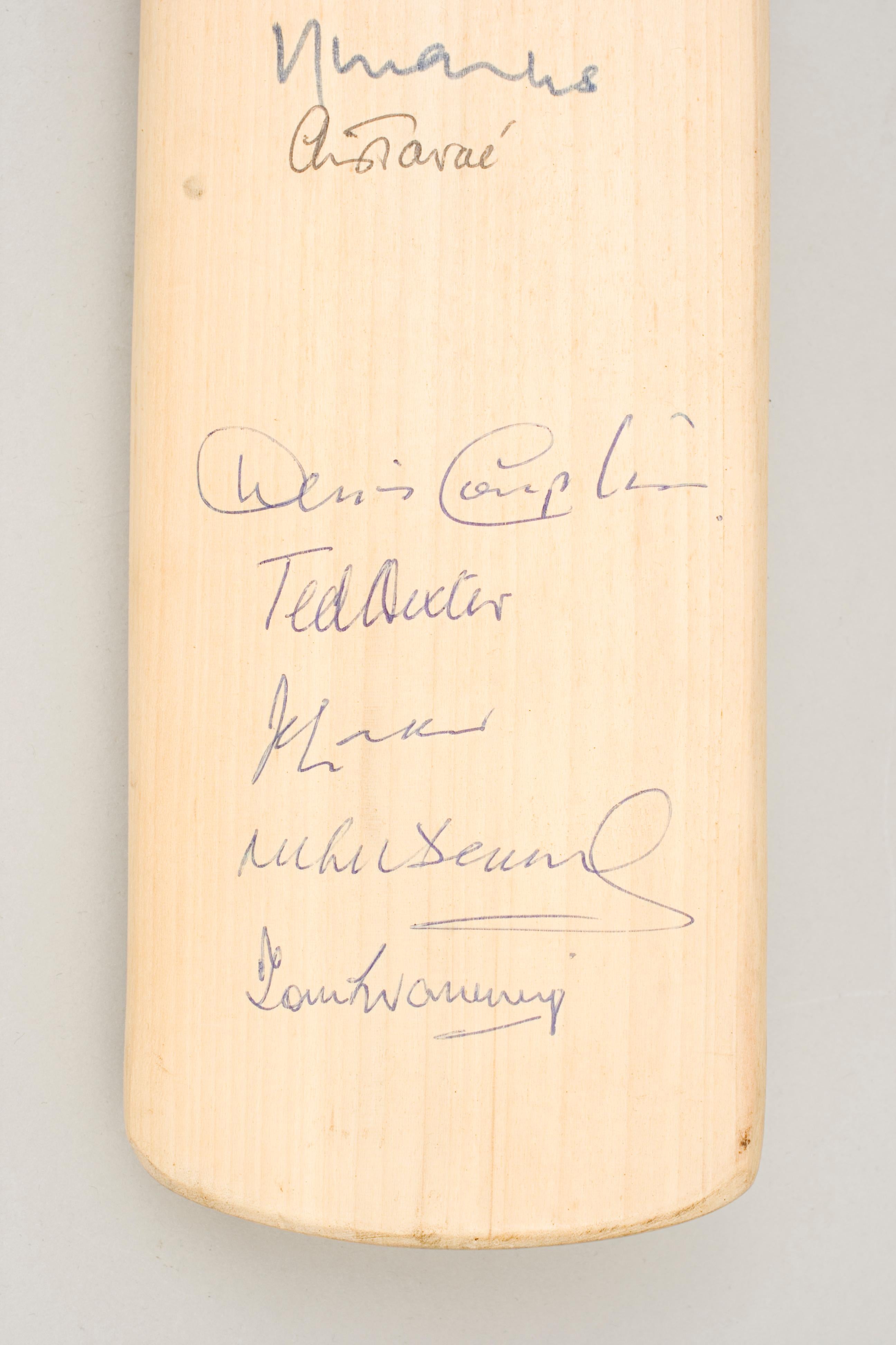 Vintage Autographed Duncan Fearnley Cricket Bat, England V Pakistan ...