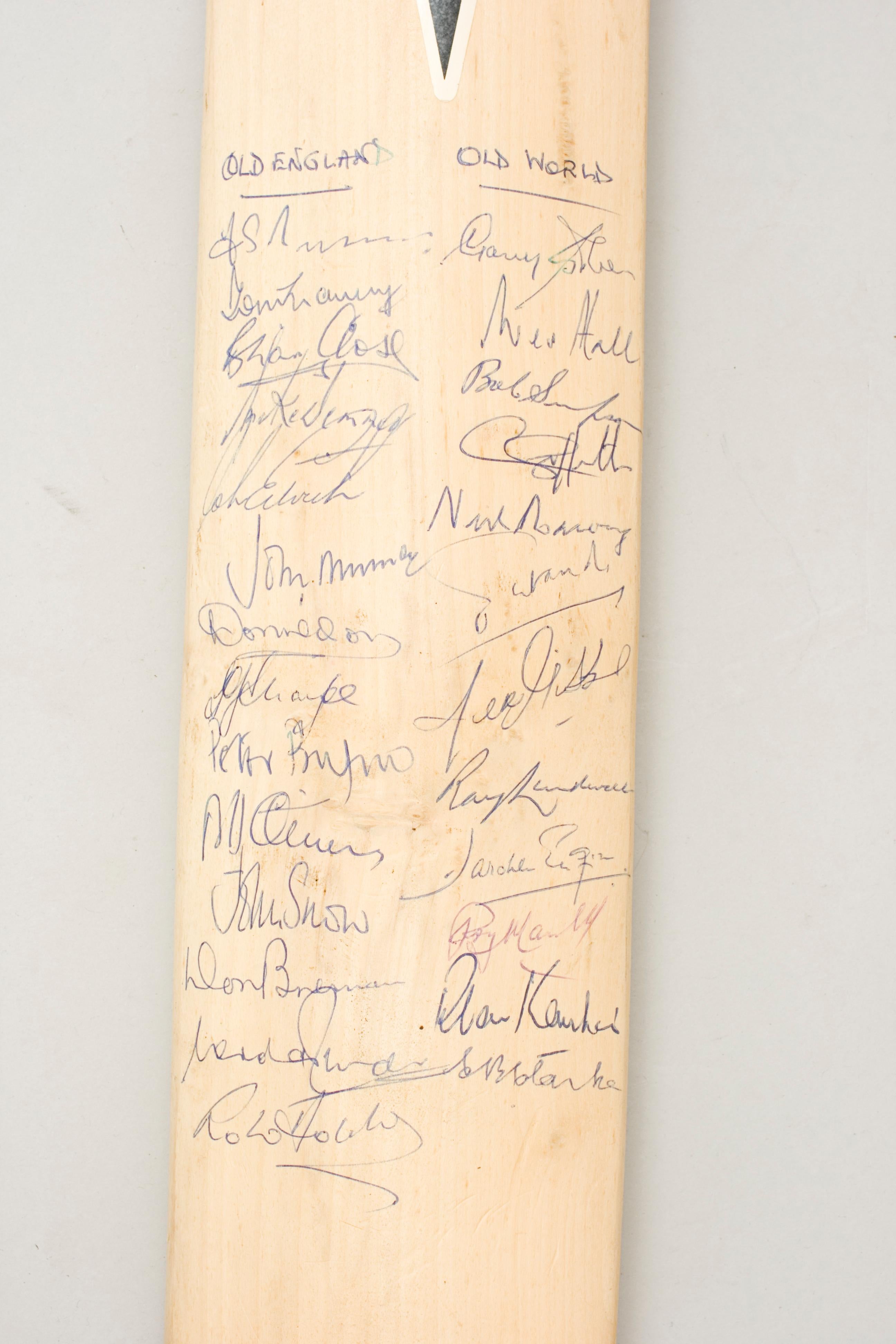Vintage Autographed Duncan Fearnley Cricket Bat, England V Pakistan ...
