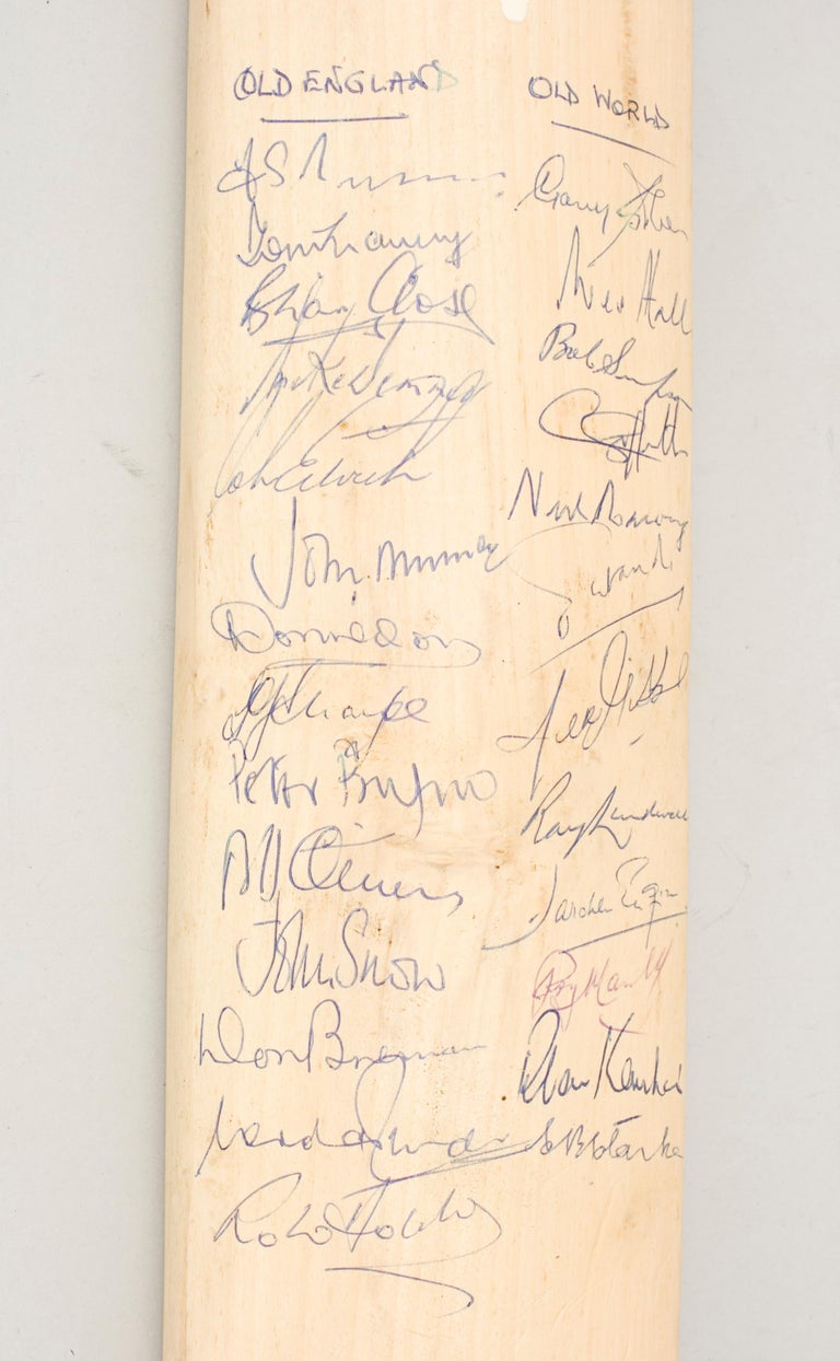 Vintage Autographed Duncan Fearnley Cricket Bat, England V Pakistan ...