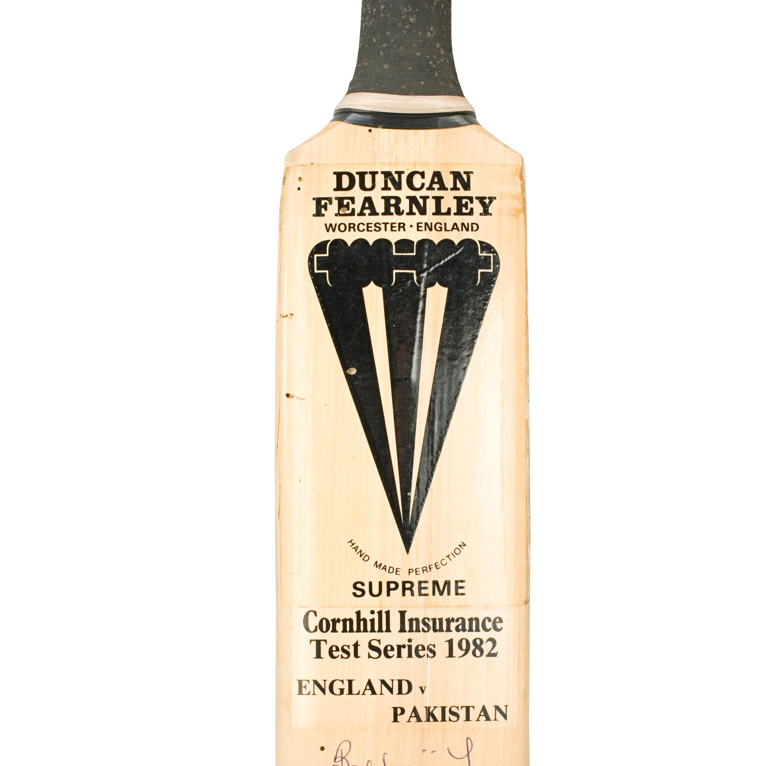 Vintage Autographed Duncan Fearnley Cricket Bat, England V Pakistan ...