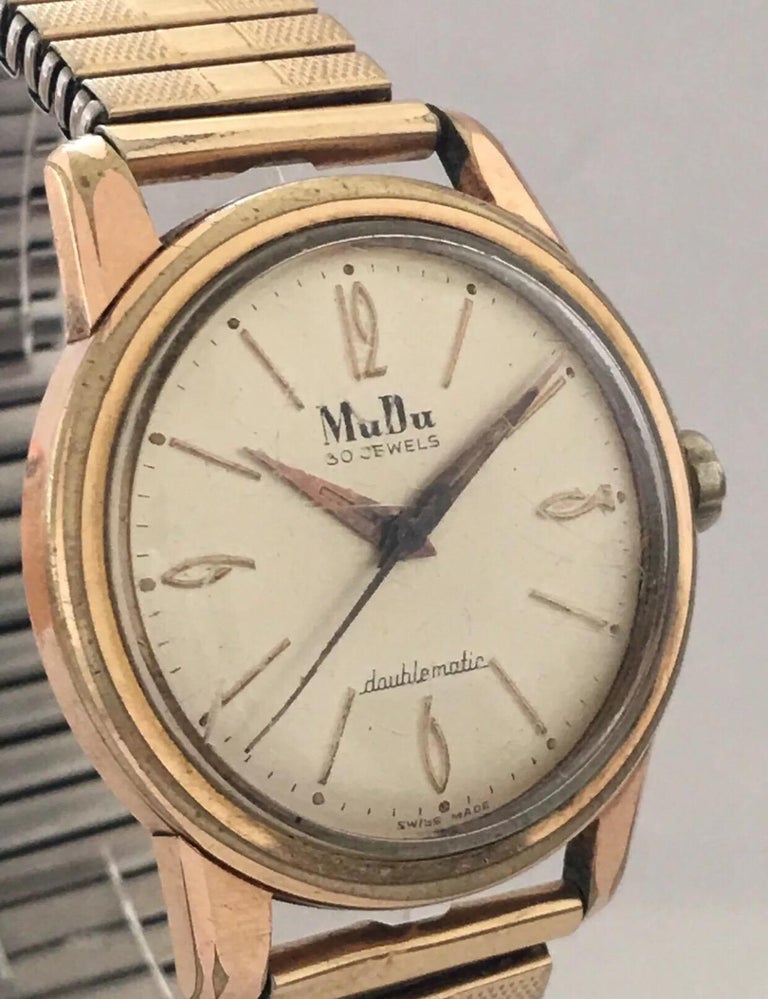 Vintage Automatic MuDu 30 Jewels Wristwatch For Sale at 1stDibs | mudu ...